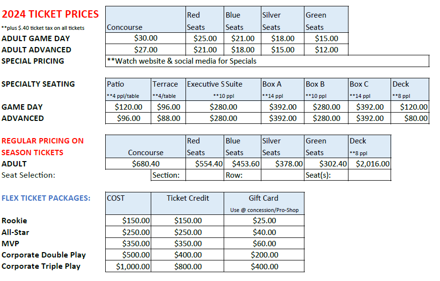 The Official Website of the Lethbridge Bulls: Ticket Prices